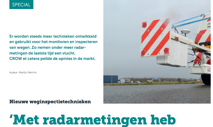 De Wegenscanners in CROW et cetera: “Met radarmetingen heb je elke ...